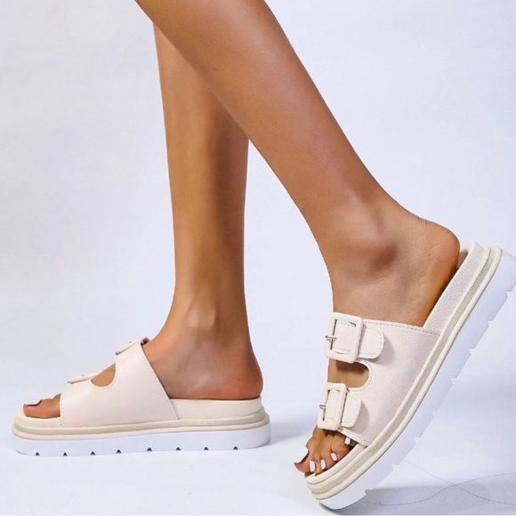 Eashiqn | Shoes | Eashiqn Two Strap Platform Buckle Sandals | Poshmark